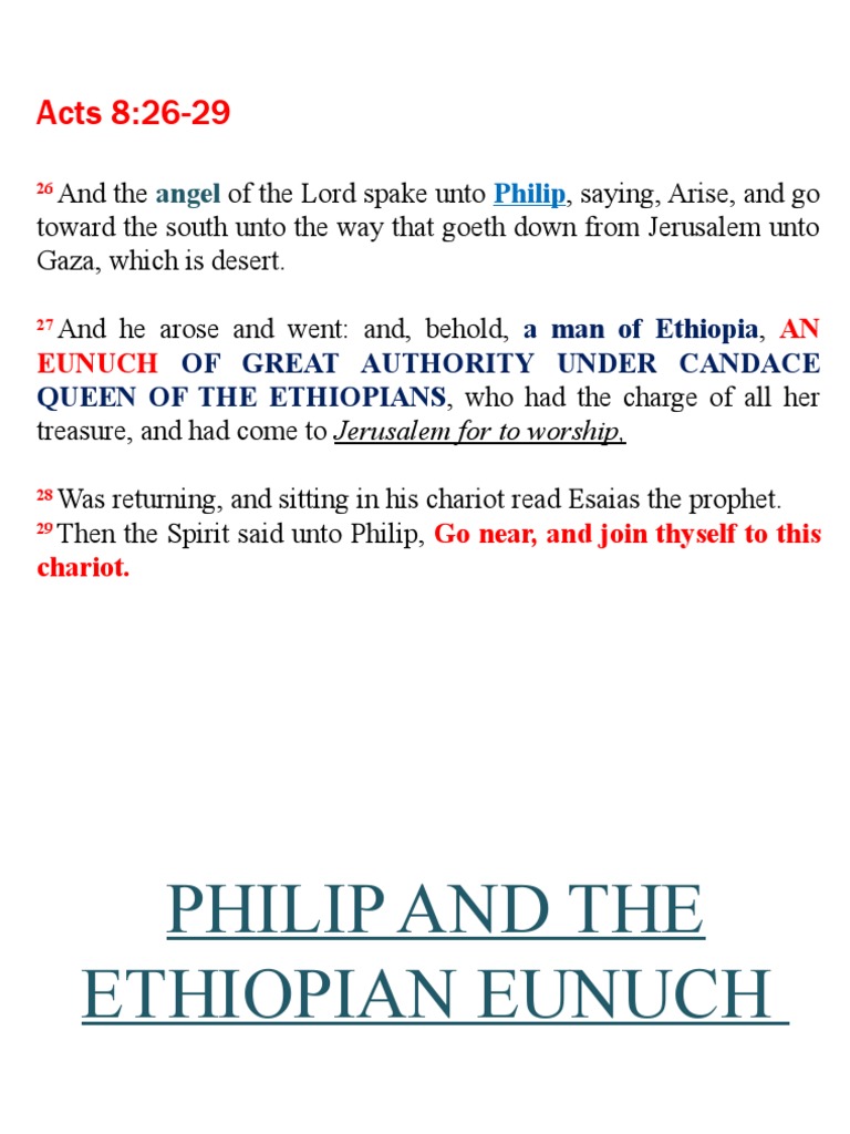 Philip and The Ethiopian Eunuch | PDF