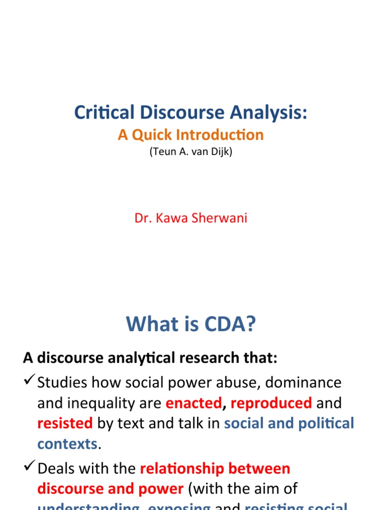Understanding Critical Discourse Analysis | PDF