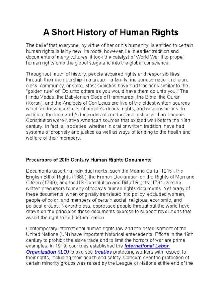 History and Evolution of Human Rights | PDF | Politics