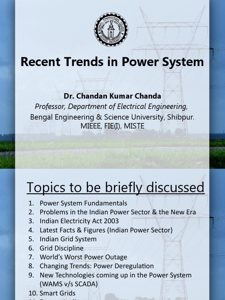 Understanding Modern Trends in India's Power Systems: An Overview of ...