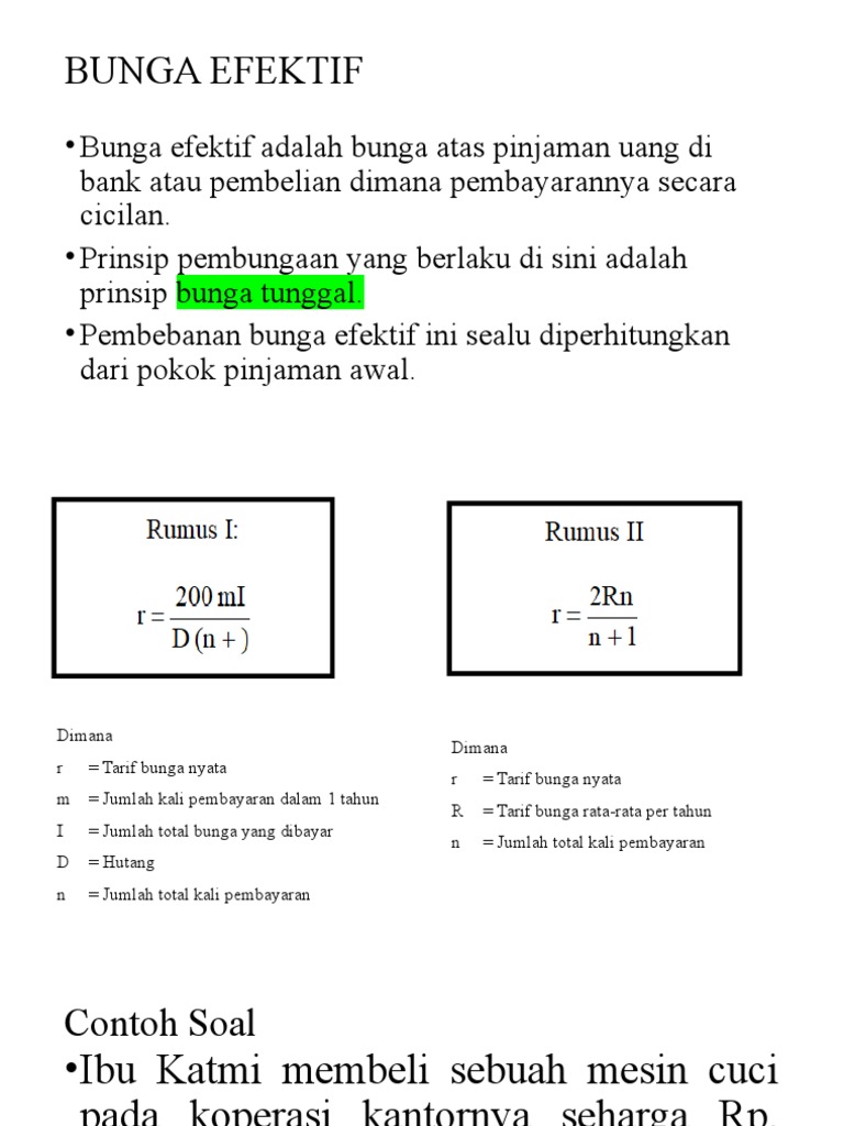 Bunga Efektif | PDF | Bisnis | Hukum