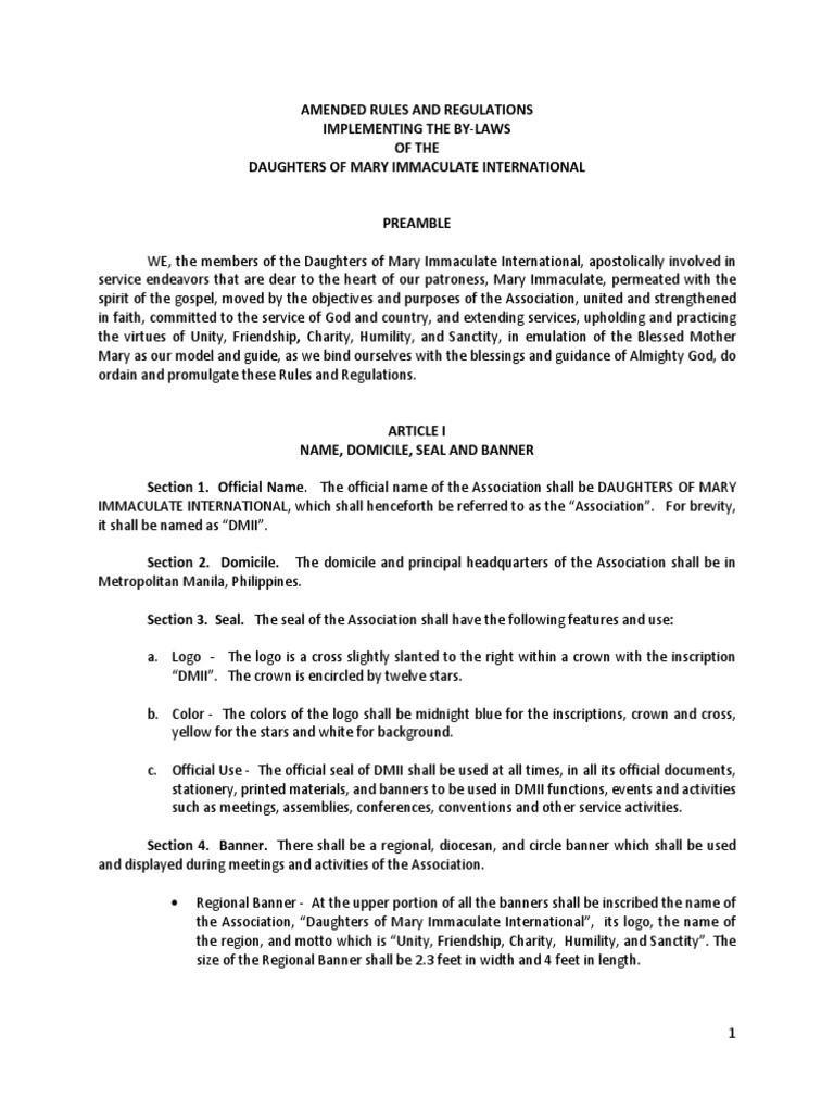 Ratified Amendments To The Rules and Regulations | PDF | Board Of ...
