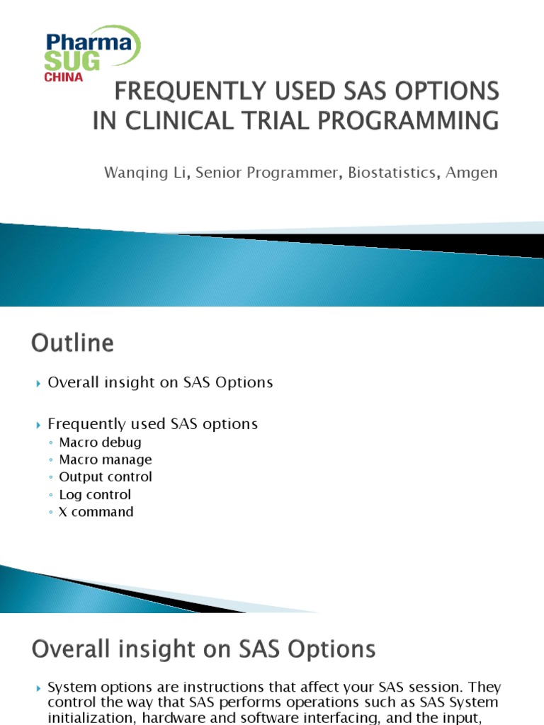 Wanqing Li, Senior Programmer, Biostatistics, Amgen | PDF | Sas (Software) | Macro (Computer ...