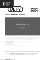 Defy DTL149 Top Loader Manual | PDF | Washing Machine | Laundry