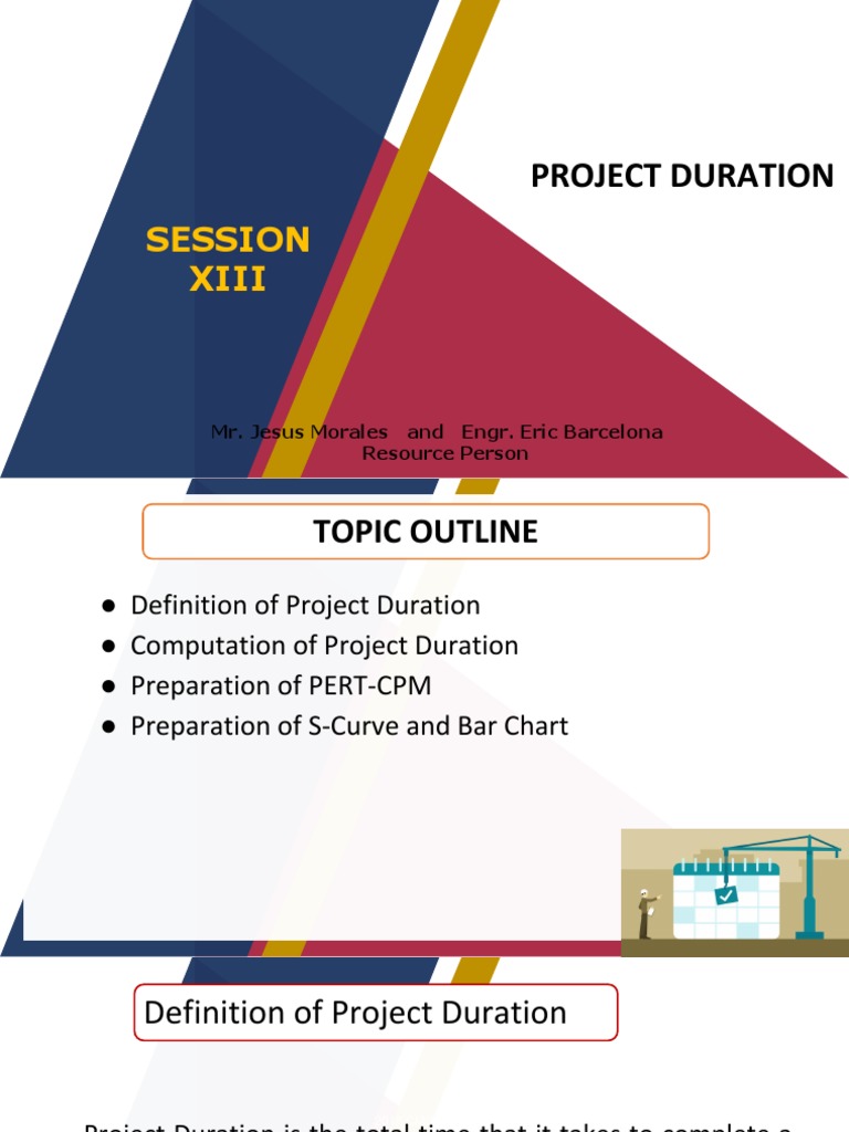 Session Xiii: Project Duration | PDF