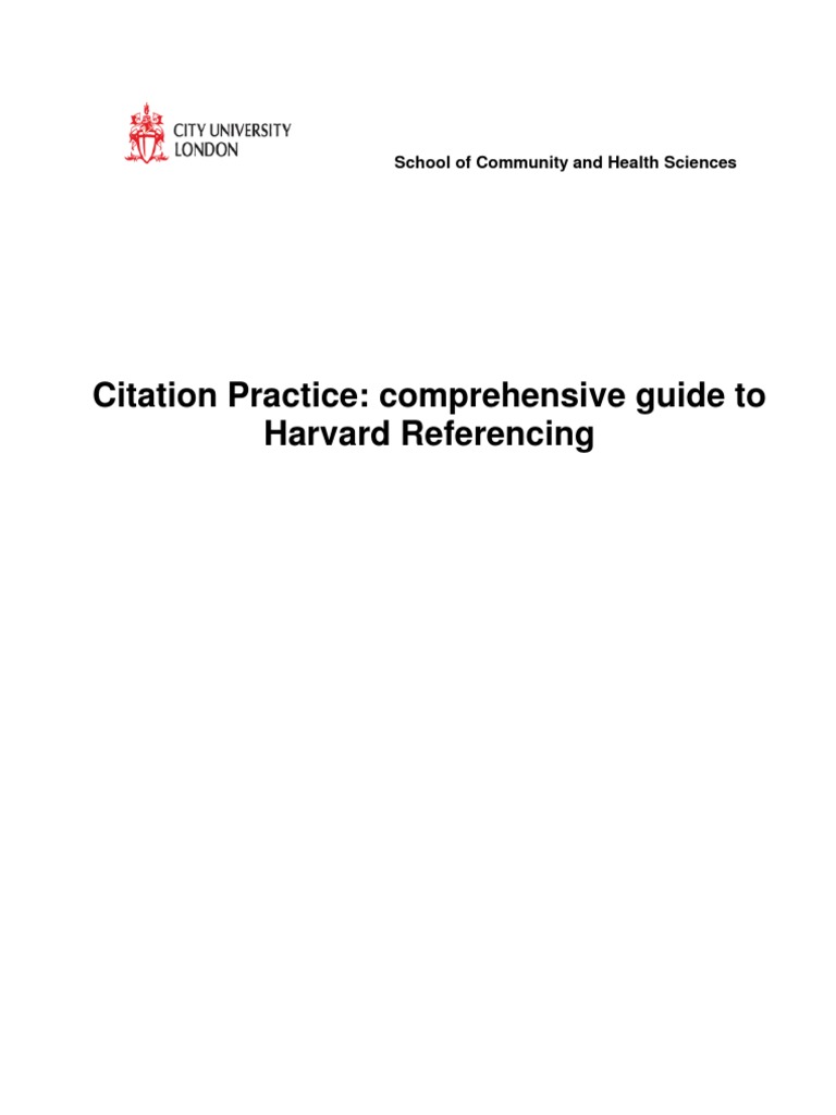 Citation Practice: Comprehensive Guide To Harvard Referencing | PDF ...