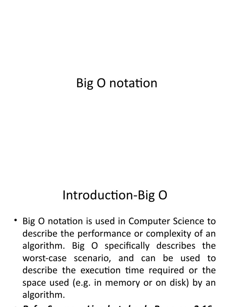 Week2 - Big 0 Introduction | PDF