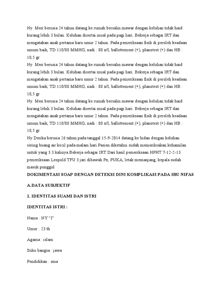 Contoh Soap Ifa | PDF