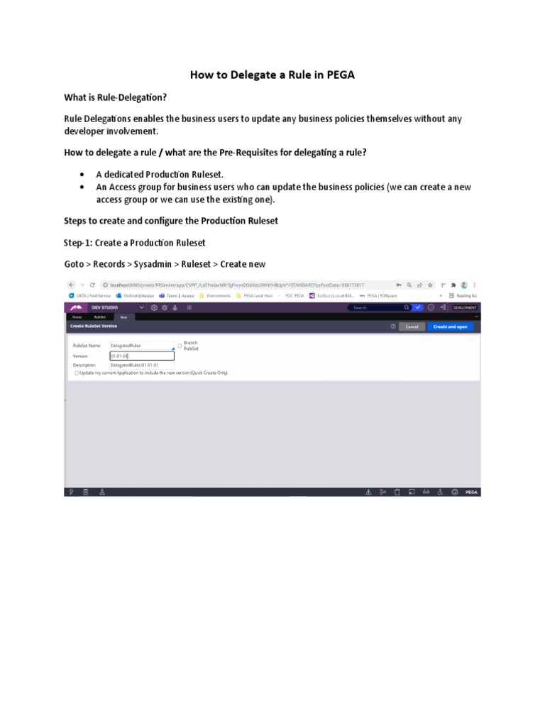 How To Delegate A Rule in PEGA | PDF | Information Age | Systems ...
