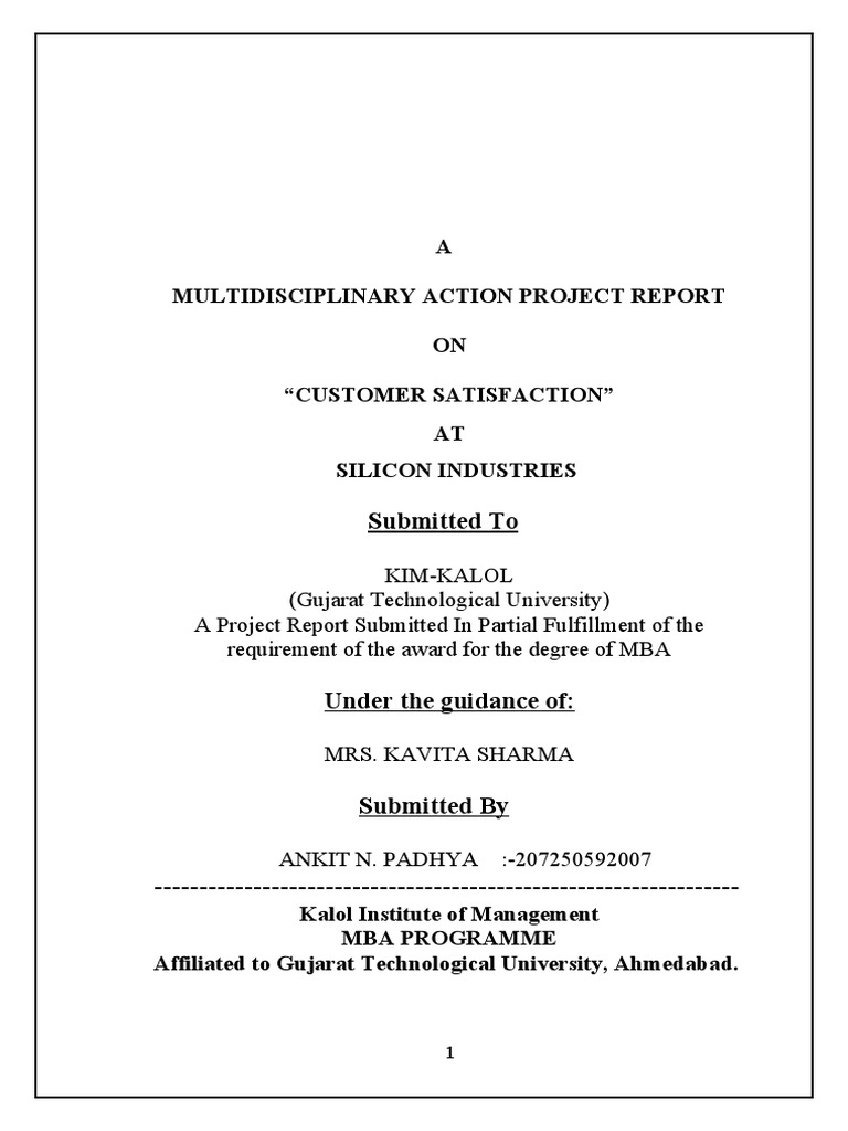 Map Project Mba Pdf Survey Methodology Business