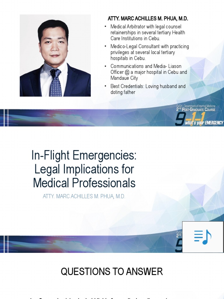 In-Flight Emergencies - Legal Implications For Medical Professionals by ...