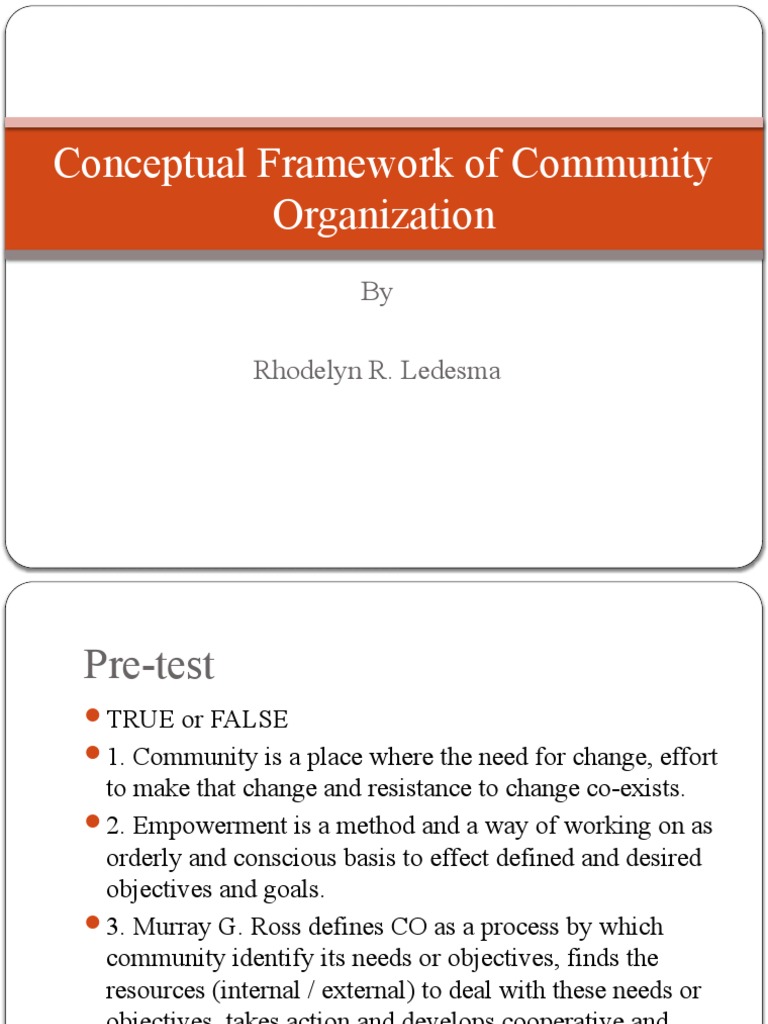 1 Conceptual Framework of Community Organization | PDF | Community ...