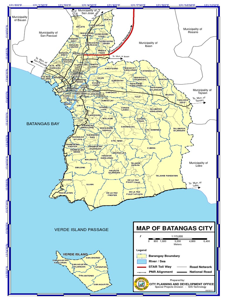 Detailed Map of Batangas City | PDF