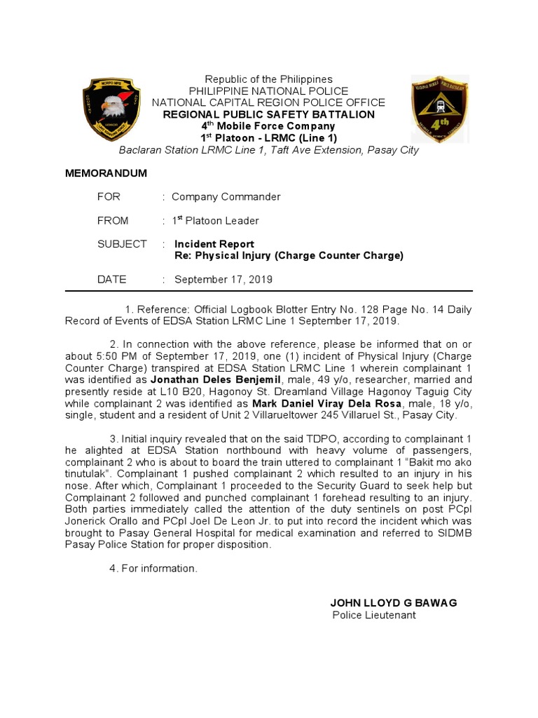 Regional Public Safety Battalion 4 Mobile Force Company 1 Platoon ...