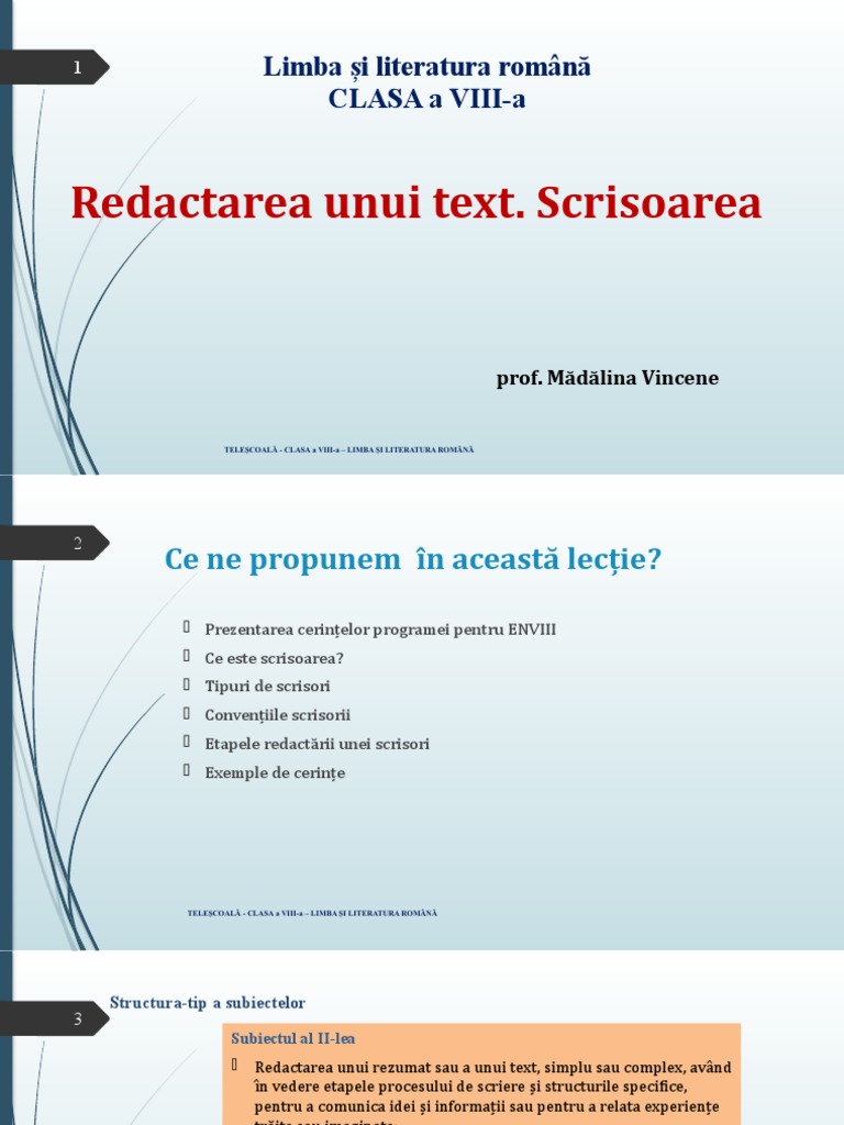 Redactarea Unui Text. Scrisoarea | PDF