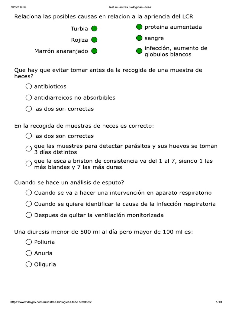 Muestras Biologicas | PDF