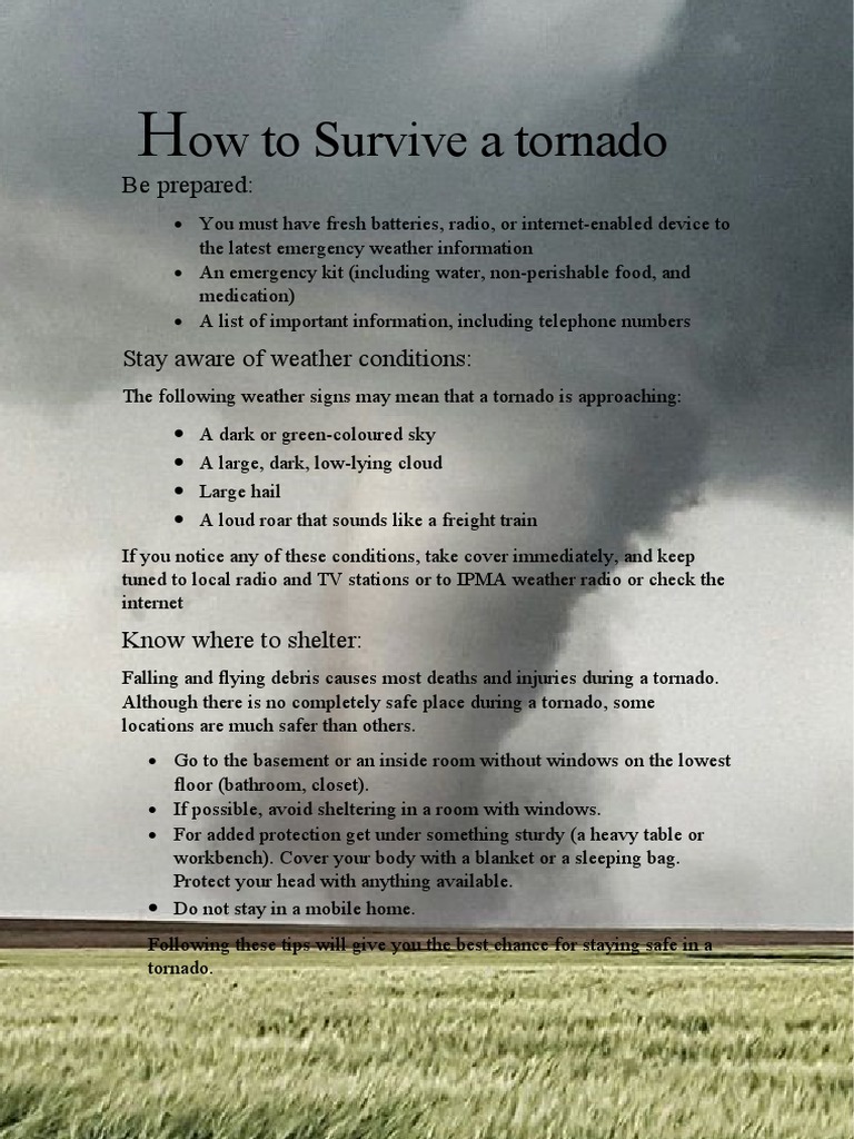 How To Survive A Tornado | PDF