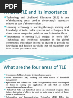 What Are The 4 Major Components of TLE | PDF | Capacitor | Curriculum
