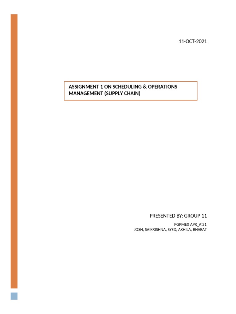 Scheduling Strategies for Nebula Logistics | PDF | Logistics | Brand