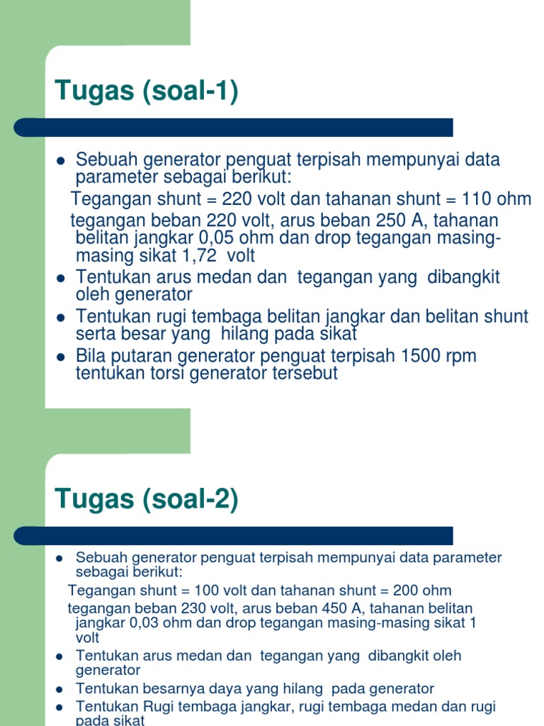 Analisis dan Perhitungan Generator DC | PDF | Metode & Bahan Ajar ...