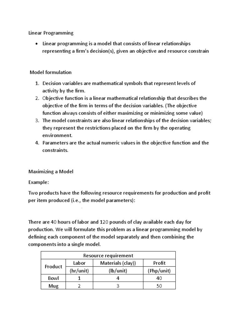 Linear Programming | PDF | Linear Programming | Loss Function