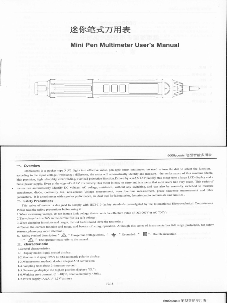 Manual Aneng A3008 | PDF