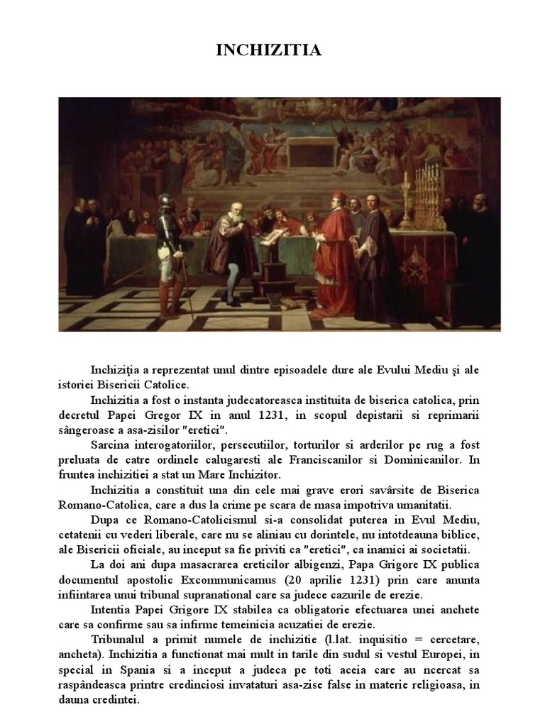 Referat Inchizitia | PDF