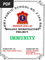 Bio Project On Immunity Class 12 | PDF | Immune System | Adaptive ...