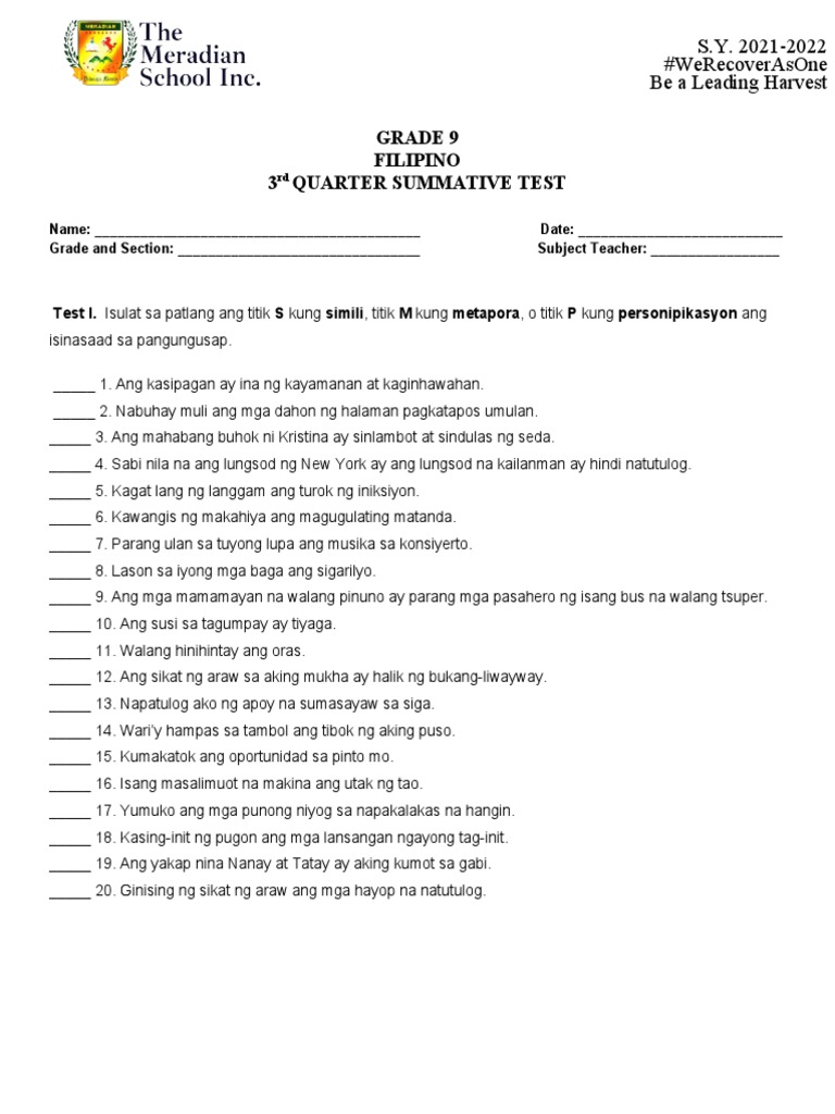 Filipino 9 | PDF