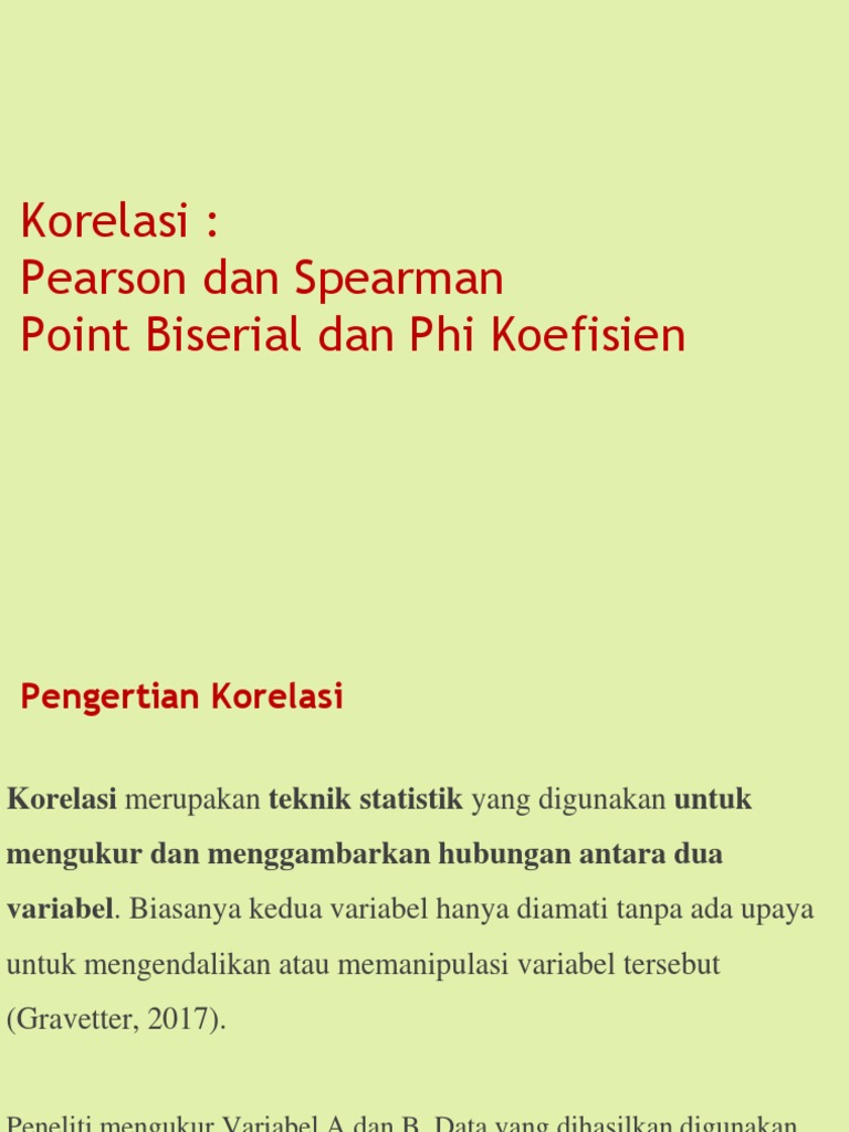 Correlation Coretan | PDF | Metode & Bahan Ajar