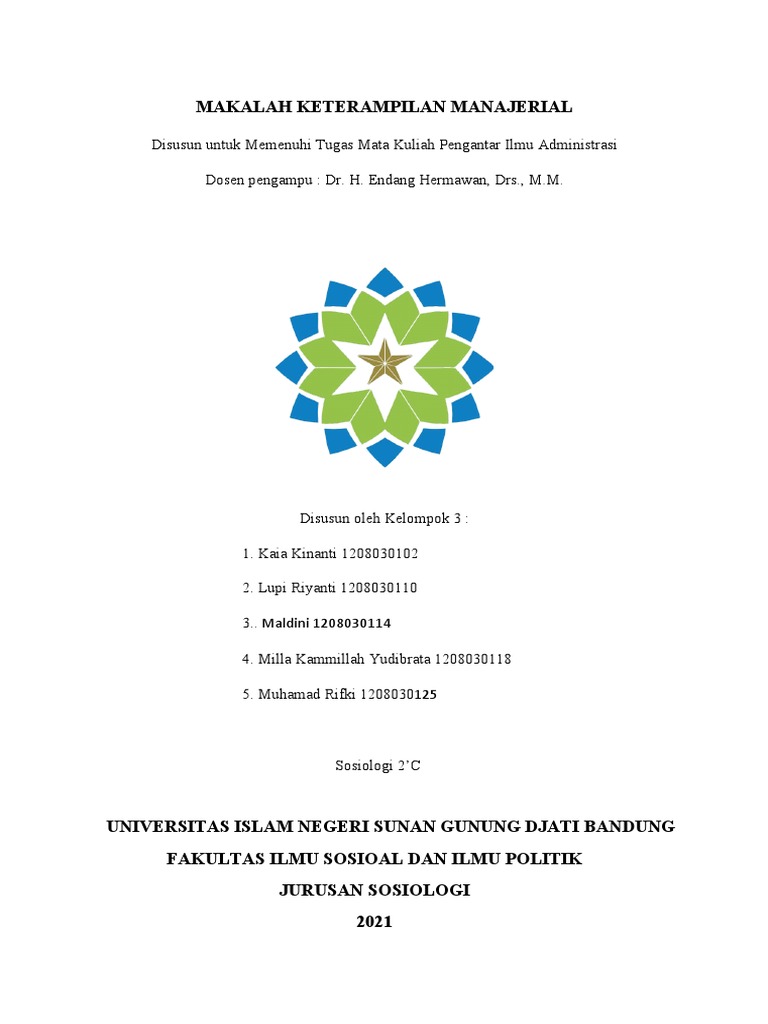 Makalah Keterampilan Manajerial-1 | PDF Makalah Keterampilan Manajerial-1 | PDF