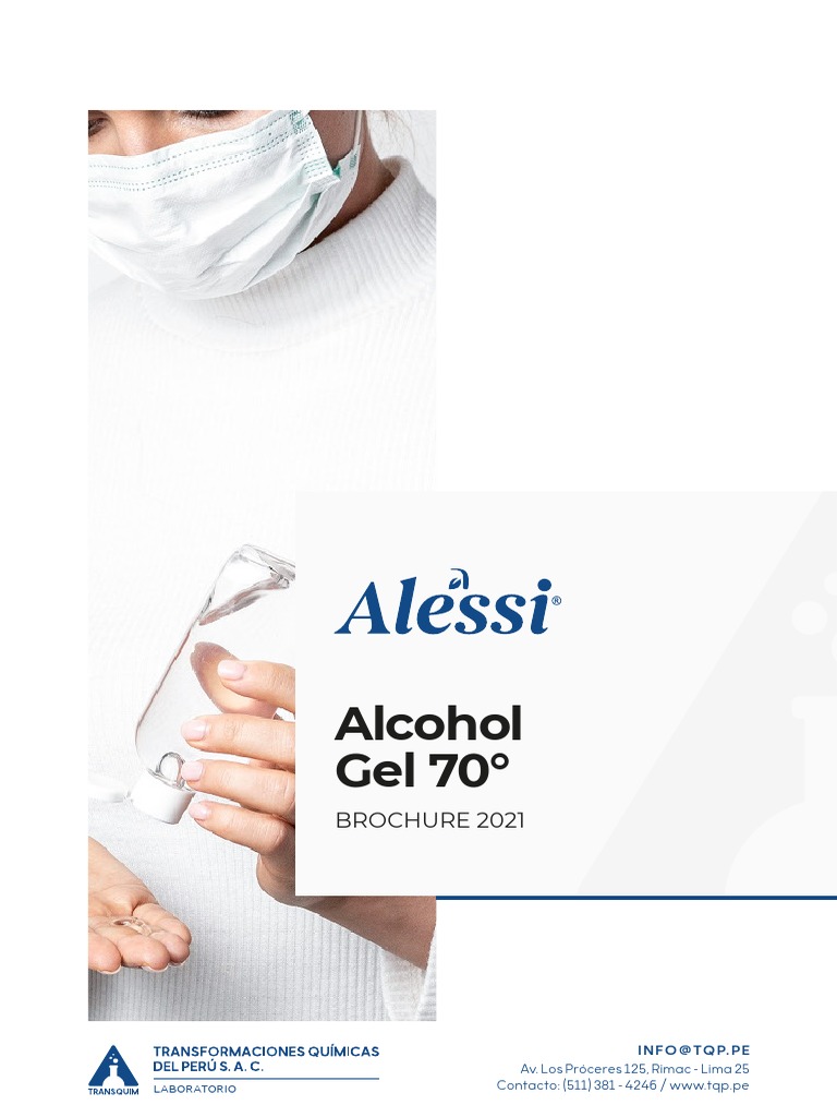 Brochure Alessi Alcohol Gel 70 | PDF | Etanol | Agua