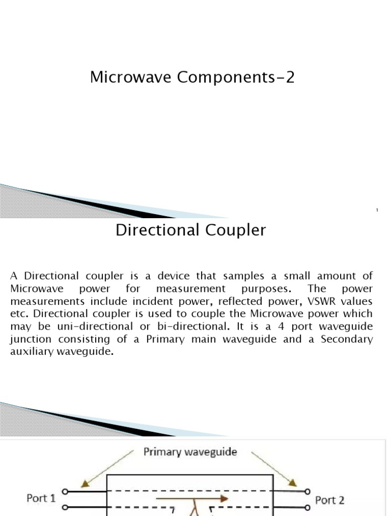 Microwave Components-2 | PDF | Amplifier | Information And ...