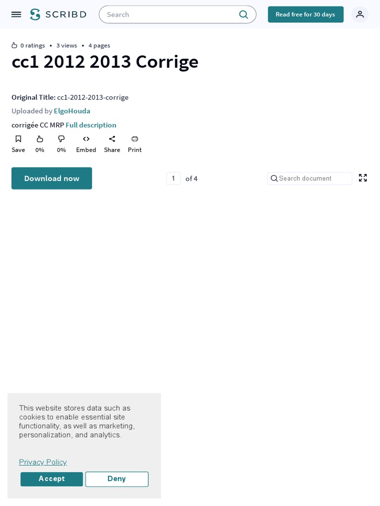 Scribd Cc1 2012 2013 Corrige | PDF | Http Cookie | Scribd