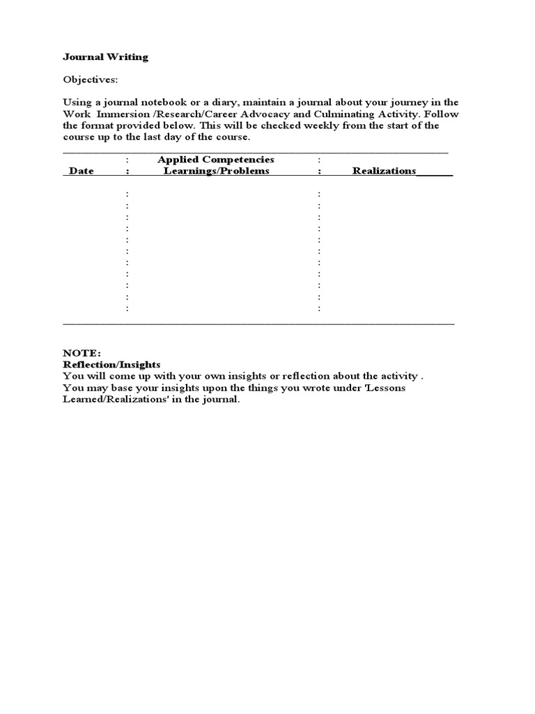 Work Immersion Forms | Download Free PDF | Behavior Modification | Learning