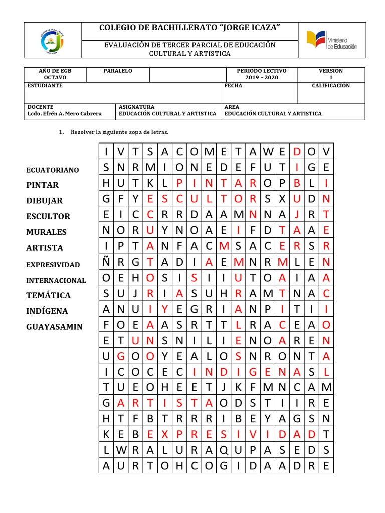 8 - Eca - Prueba de Tercer Parcial Octavo Eca - Resuelto | PDF