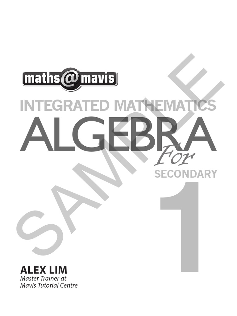 SAMPLE Integrated Maths Algebra Secondary 1 | PDF | Career & Growth