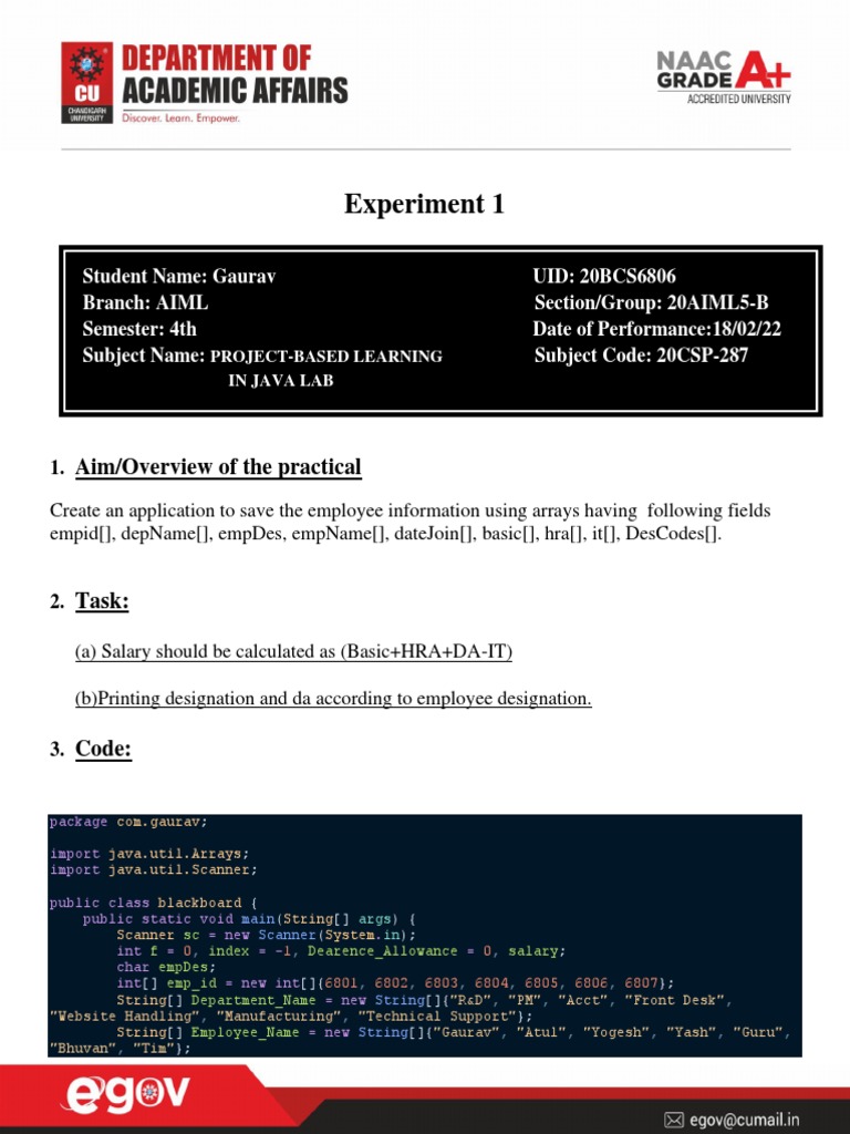 Experiment 1 Java Pdf Computer Programming Programming Paradigms