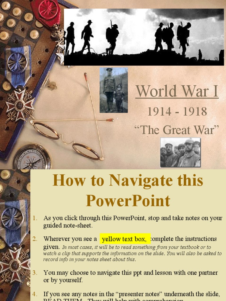 WWI PPT | PDF | Treaty Of Versailles | Allies Of World War I