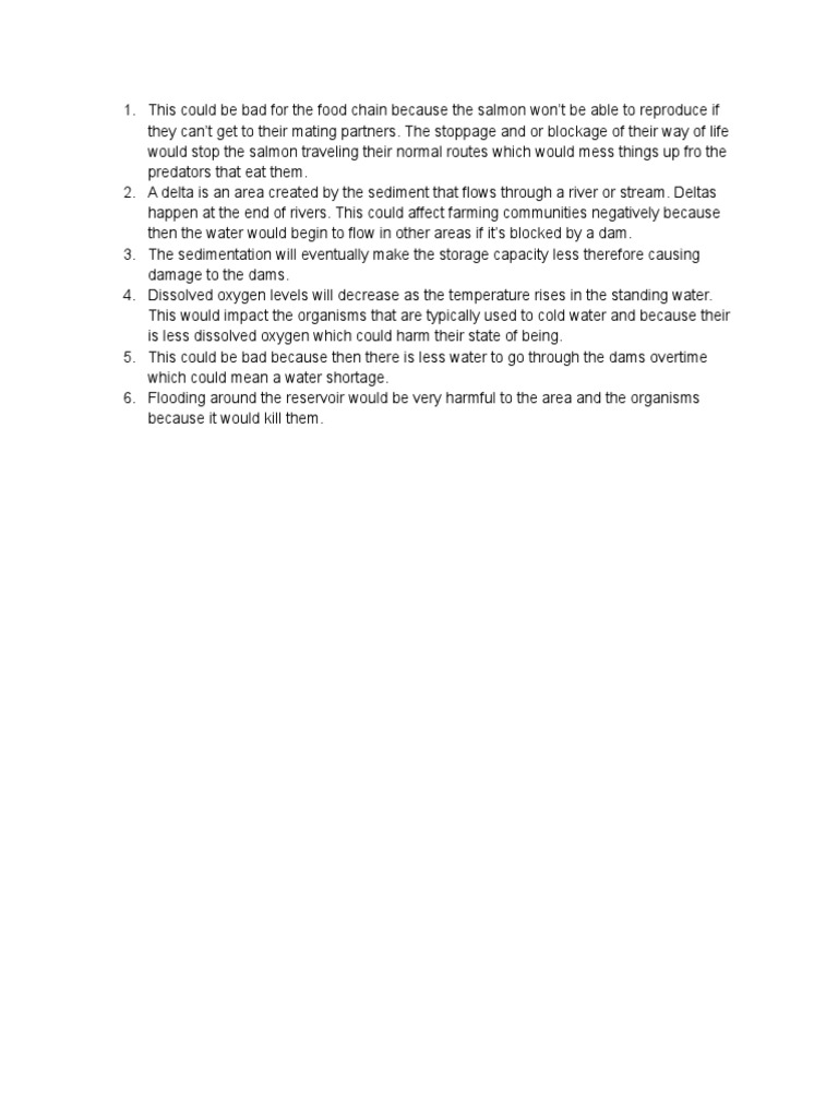 Hydroelectric Dam Activity | PDF