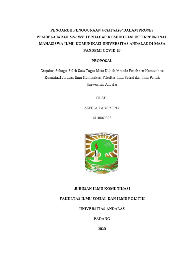 Proposal Skripsi UAS MPK Kuantitatif | PDF | Ilmu Sosial