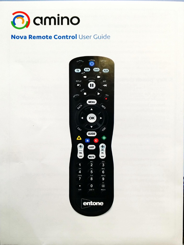 Amino Nova Remote Control | PDF