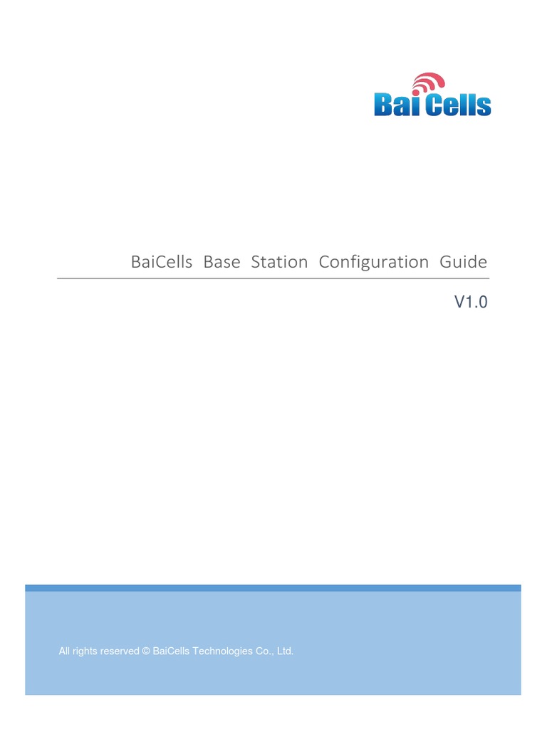 BaiCells Base Station Configuration Guide | PDF | Ip Address | Computer Network