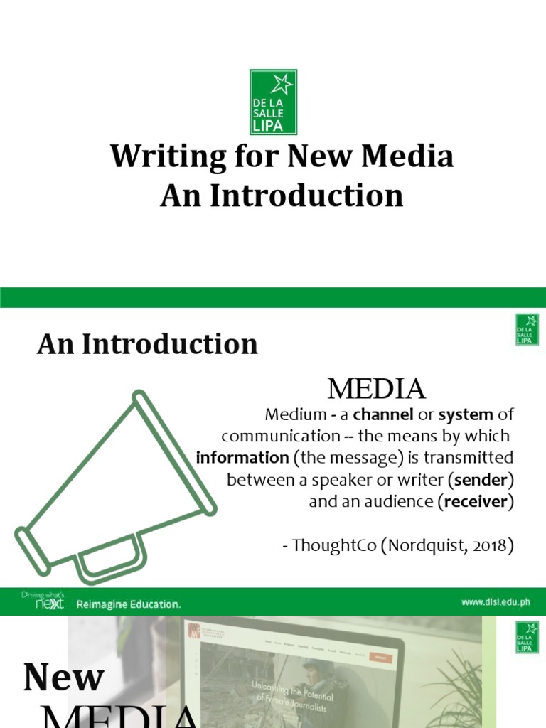 Introduction To Media Writing | PDF | Mass Media | New Media