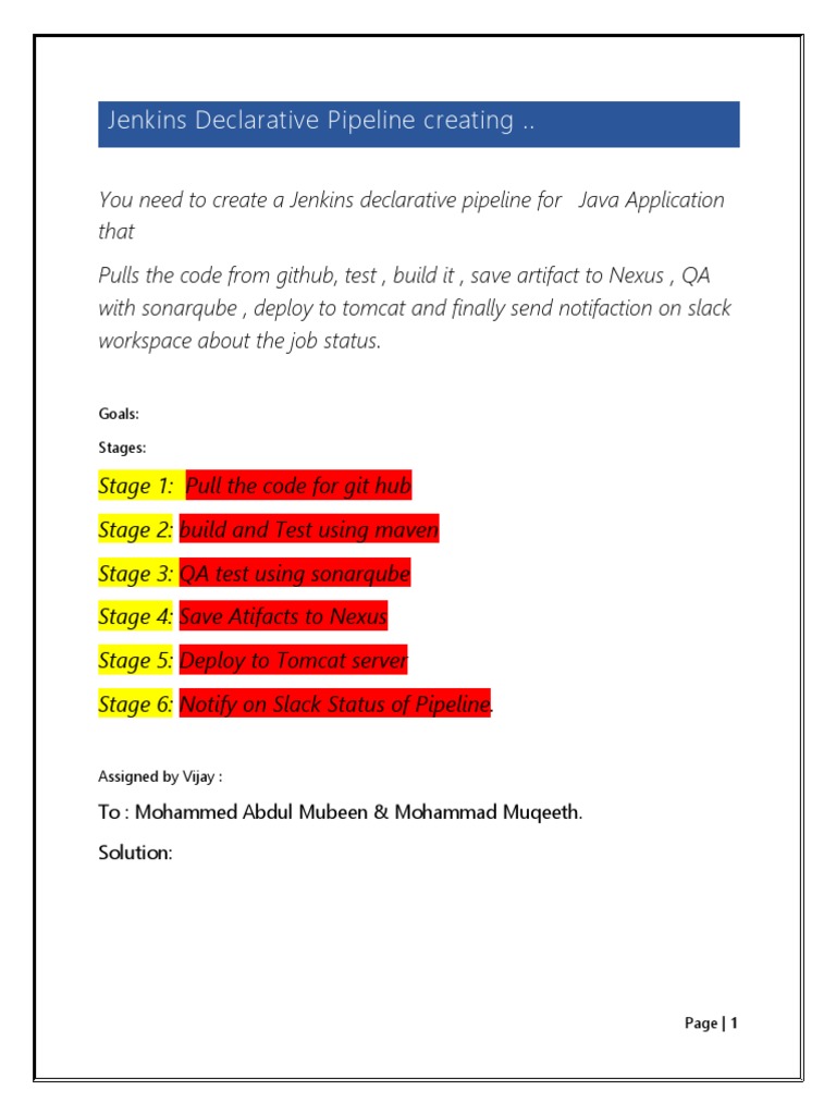 Jenkins Declarative Pipeline Creation | PDF | Software Repository ...