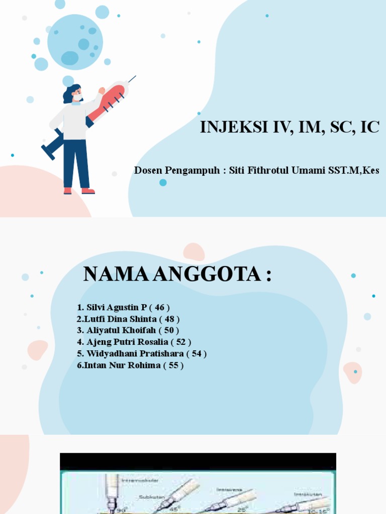 Lokasi Injeksi IV, IM, SC, IC | PDF | Sains & Matematika