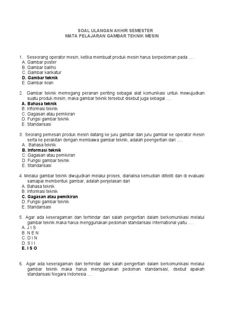 Soal Ulangan Gto | PDF