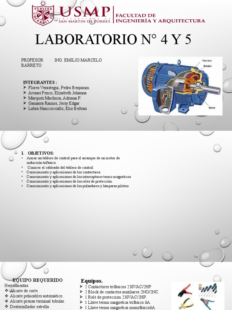 Laboratorio #4 y 5 | PDF | Motor eléctrico | Ingenieria Eléctrica