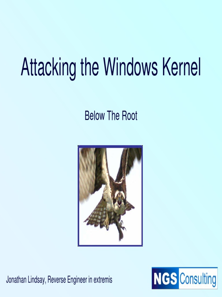 Attacking The Windows Kernel | PDF | Kernel (Operating System) | Device Driver