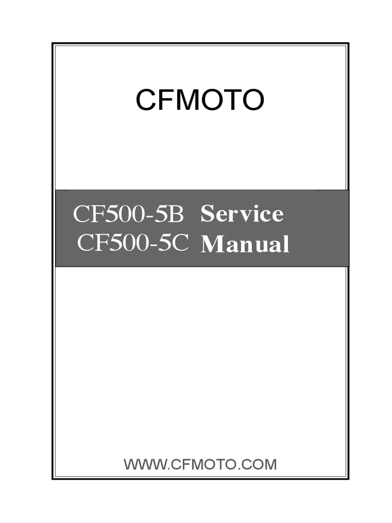 CFMoto CF500-5B - CF500-5C Service Manual | PDF | Screw | Ignition System